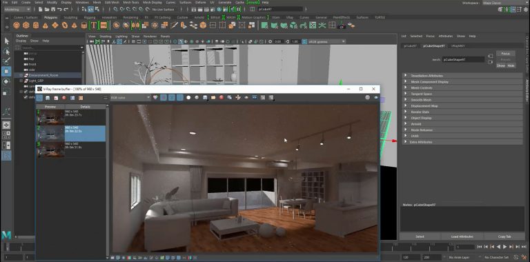Vray&Mayaを使って、室内ライティング・レンダリングをする日本語チュートリアル動画です！ | Visutor